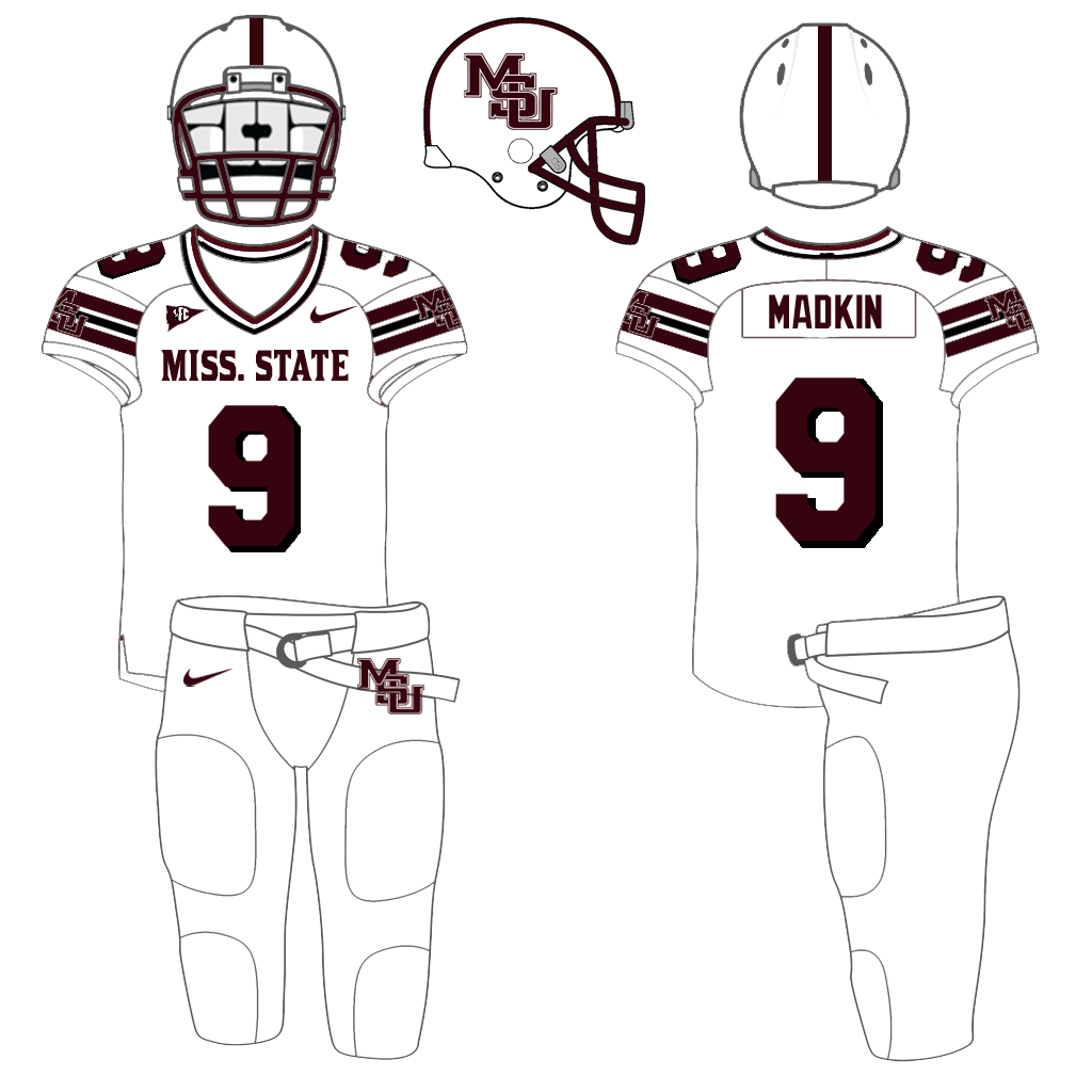 Mississippi St. Football Uniform Tracker: MSU Uniform History to 1986