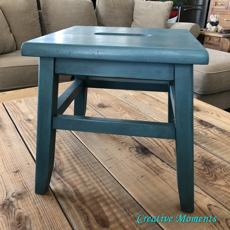 Antique Teal Step Stool