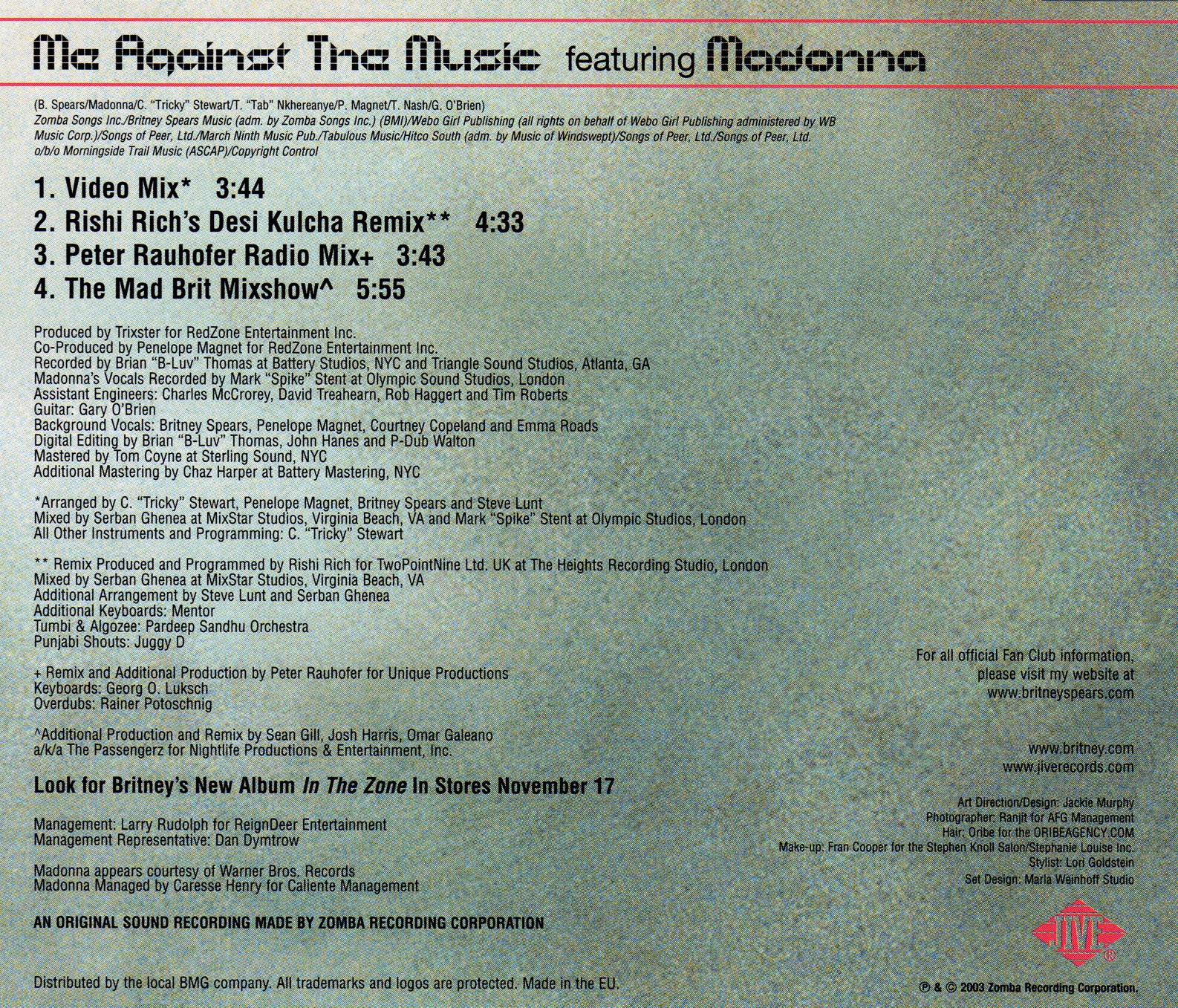 Me Against The Music (Single) - Britney Spears (Ft. Madonna ...