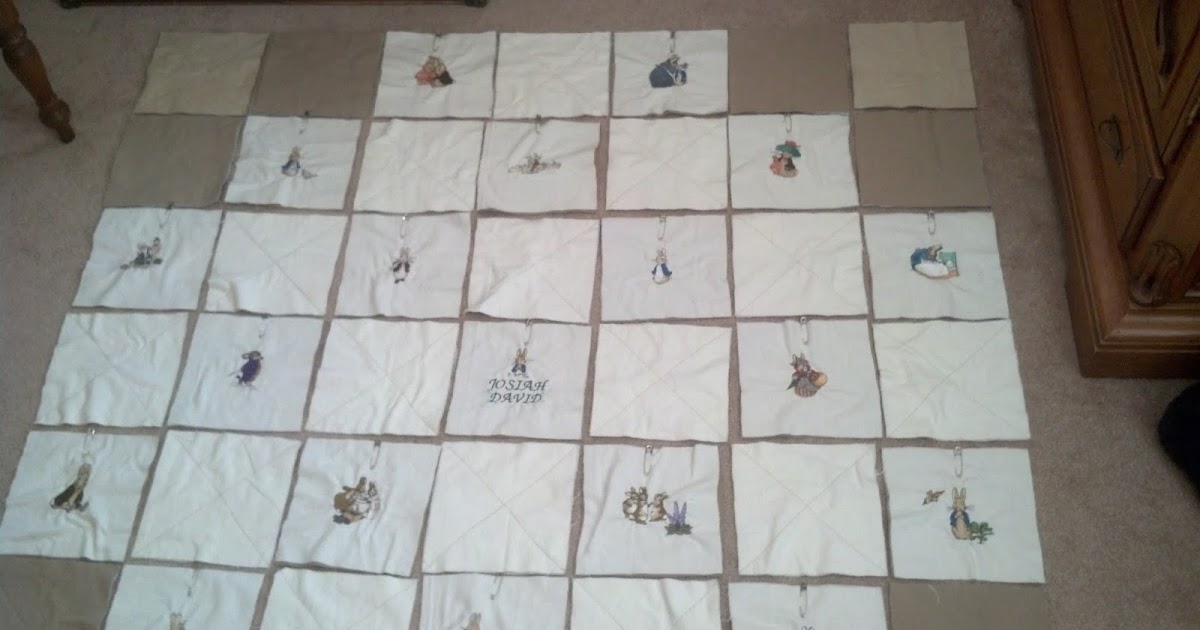 PURPLE SAGE ORIGINALS: Peter Rabbit Baby Rag Quilt for Someone Special