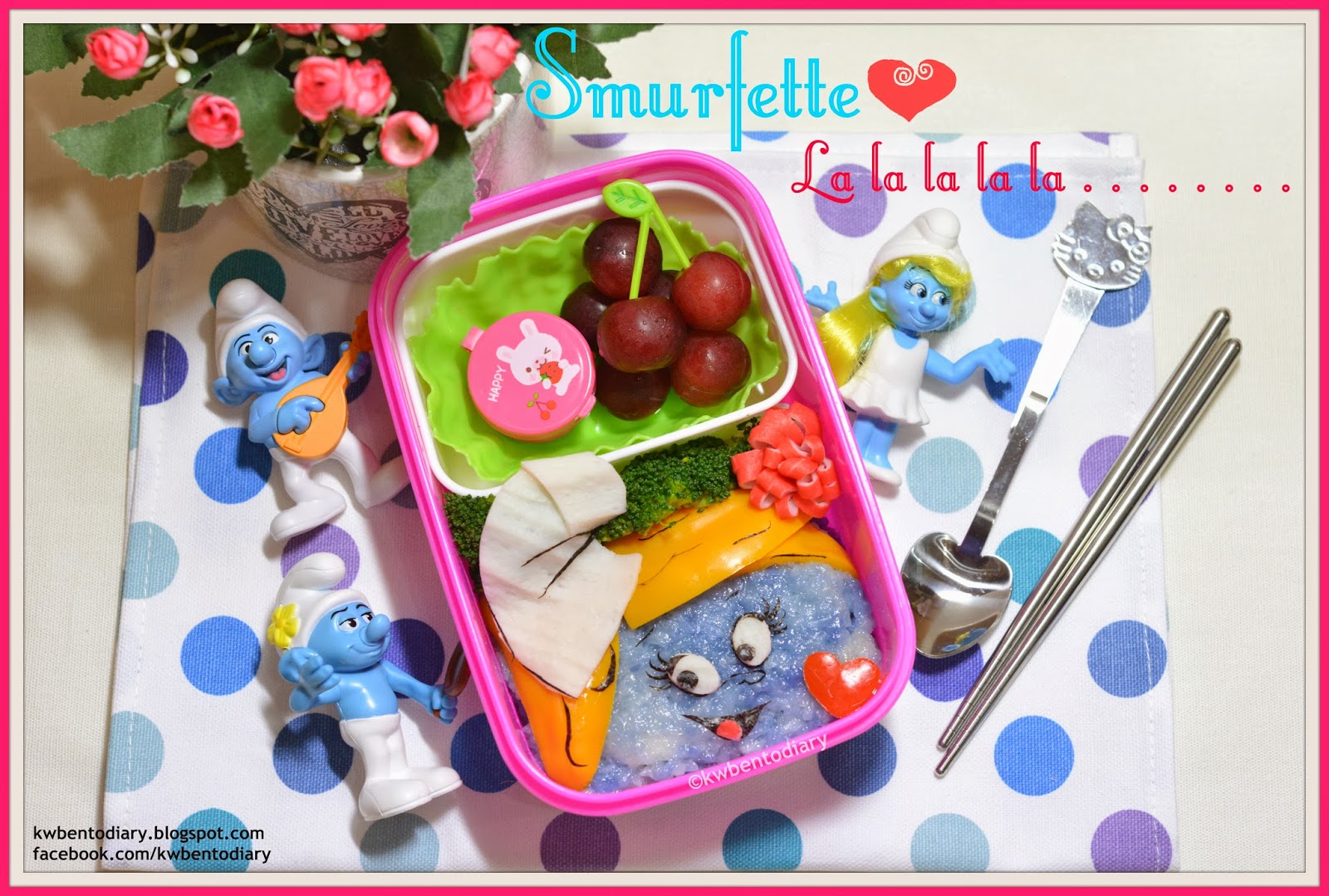 Karenwee's Bento Diary: Bento2014#Feb13~Smurfette Love