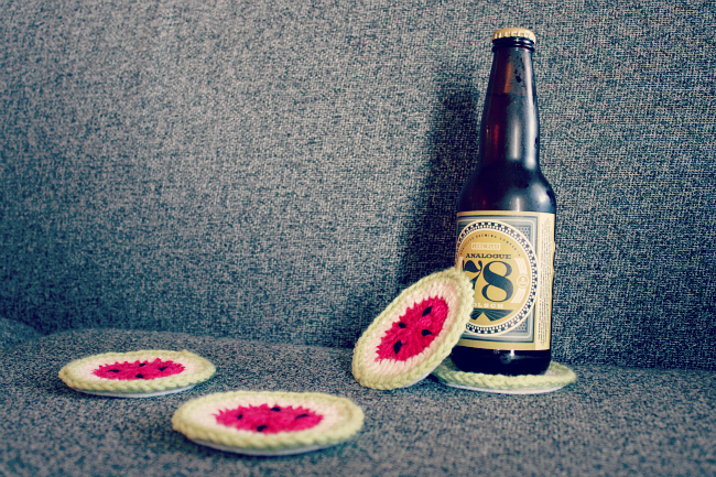 meet.make.laugh.: meet.make.crochet-along: watermelon coasters