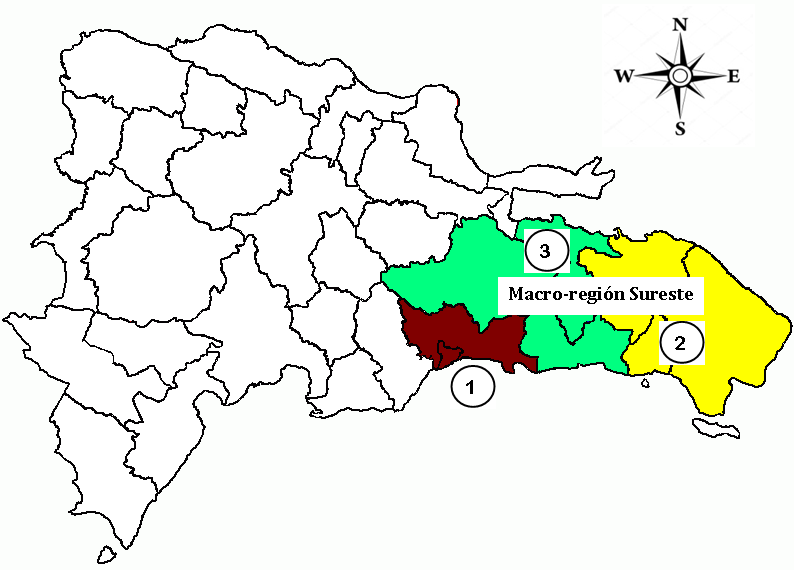 División territorial actual de la República Dominicana.