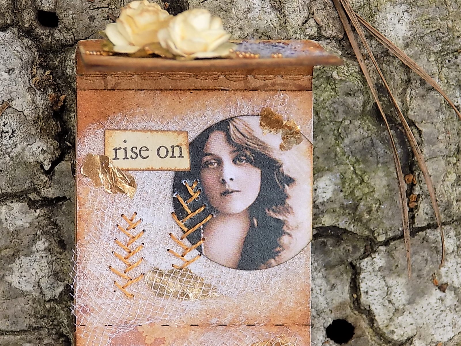 flew the coop: Embroidered Matchbook Journal