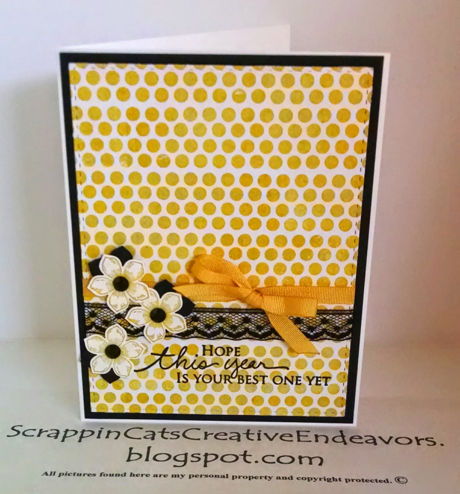 Welcome to Scrappin' Cat's Creative Endeavors: Polka dot birthday cards