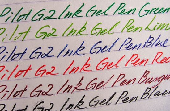 Ink of Me Fondly : Pilot G2 Ink Gel Pen - Rainbow Review