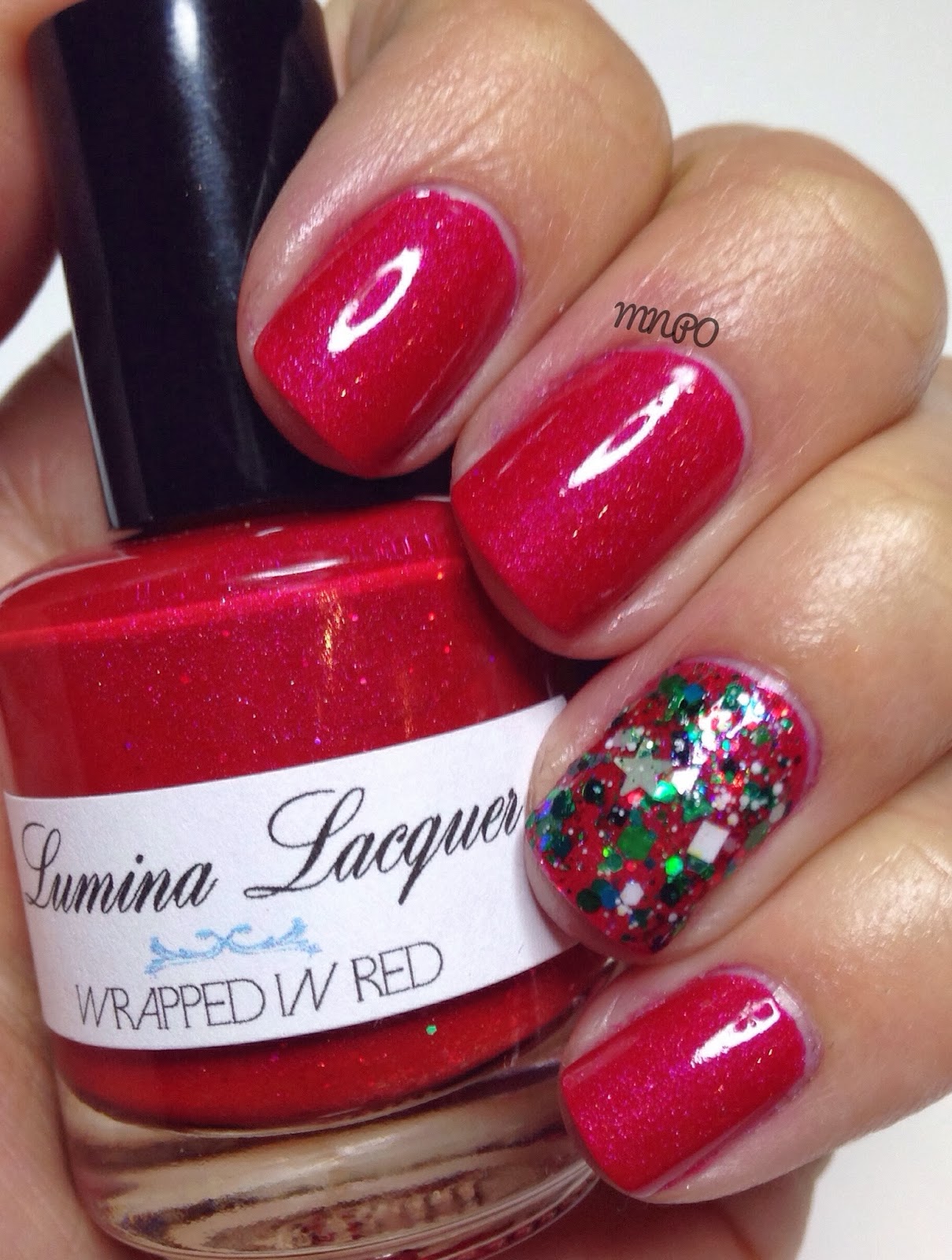 My Nail Polish Obsession: Simply Holiday Mani featuring Lumina Lacquer Wrapped in Red and ...