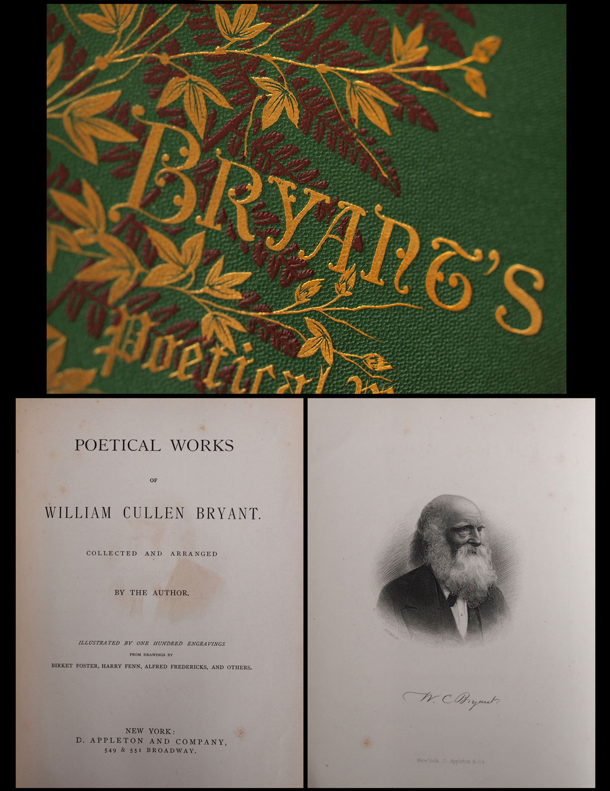 Isfive Antiquarian Books: CA. 1878 POETICAL WORKS OF WILLIAM CULLEN ...