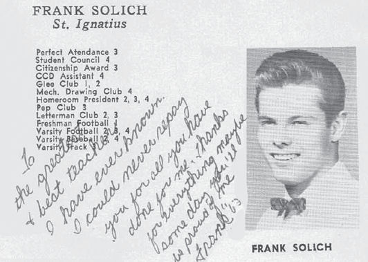 Holy Name High School: Alumni Highlight, Frank Solich 1962