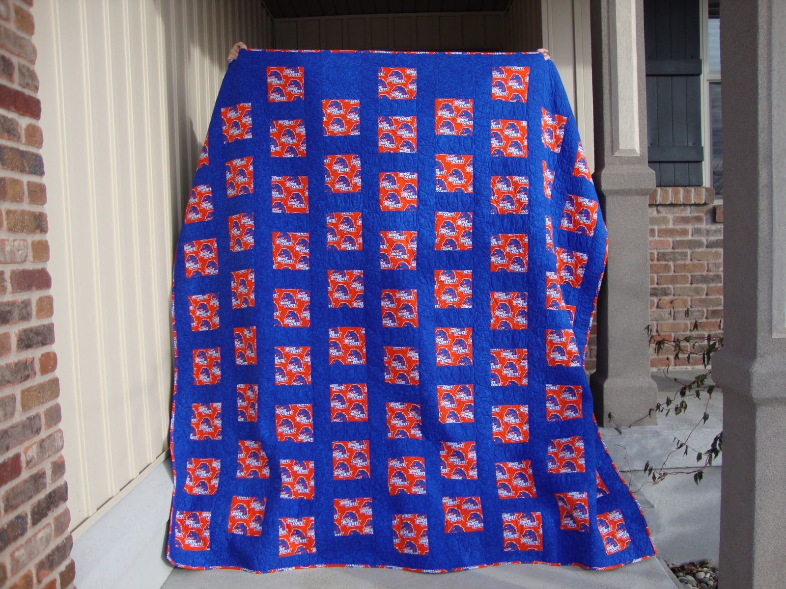 brasier house: BOISE STATE QUILT