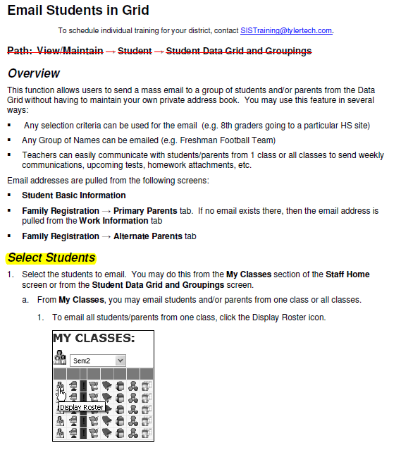 Middle School Staff Blog : Pictures of Instructions for Emailing Parents