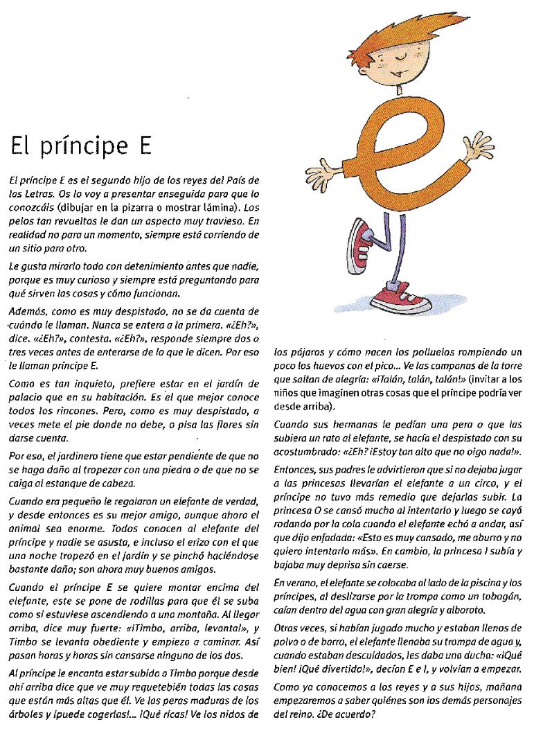MIS PEQUES DE 4 AÑOS B: PRESENTACIÓN DE VOCAL E