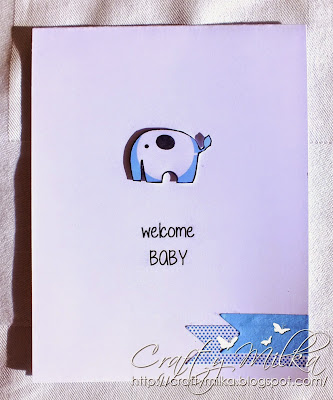 Crafty Milka: Welcome Baby Blue Card Set (Crafty Creations Challenges #290)