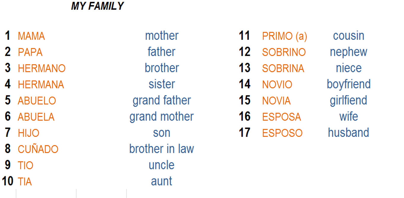 Teacher Mamen: FAMILY - La familia
