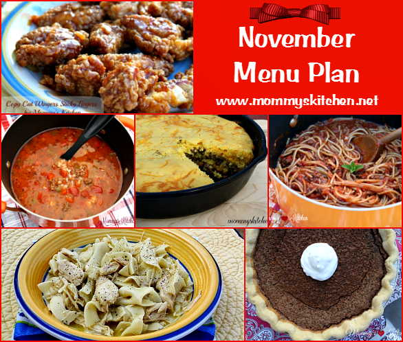 November Menu - Menu Plan Monthly — Mommy's Kitchen