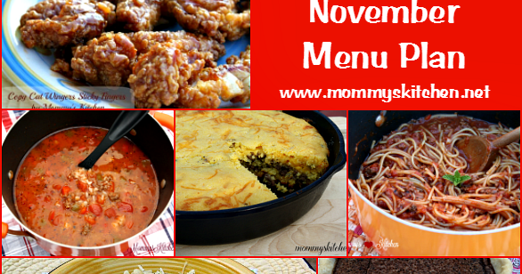 November Menu - Menu Plan Monthly — Mommy's Kitchen