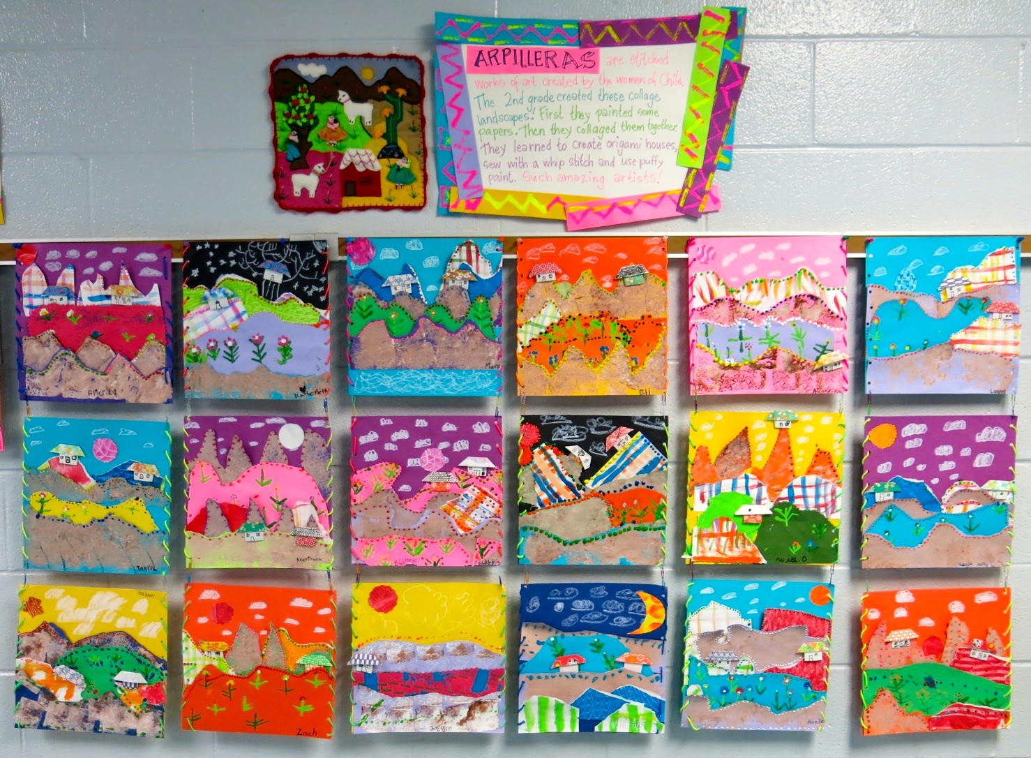 Cassie Stephens: In the Art Room: Second Grade Collage Landscapes ...