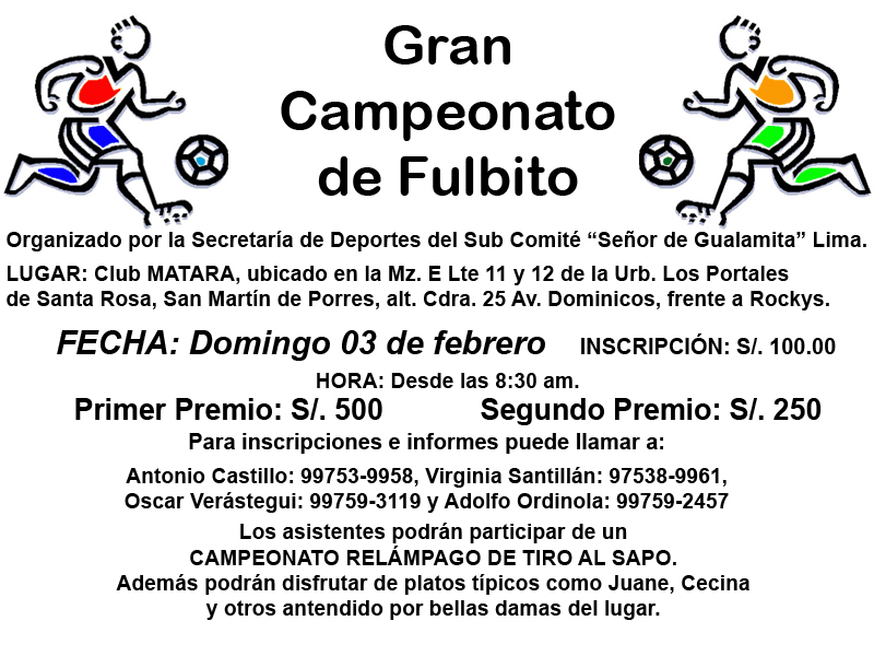 La Hermosa Ciudad de Lámud: Gran Campeonato de Fulbito