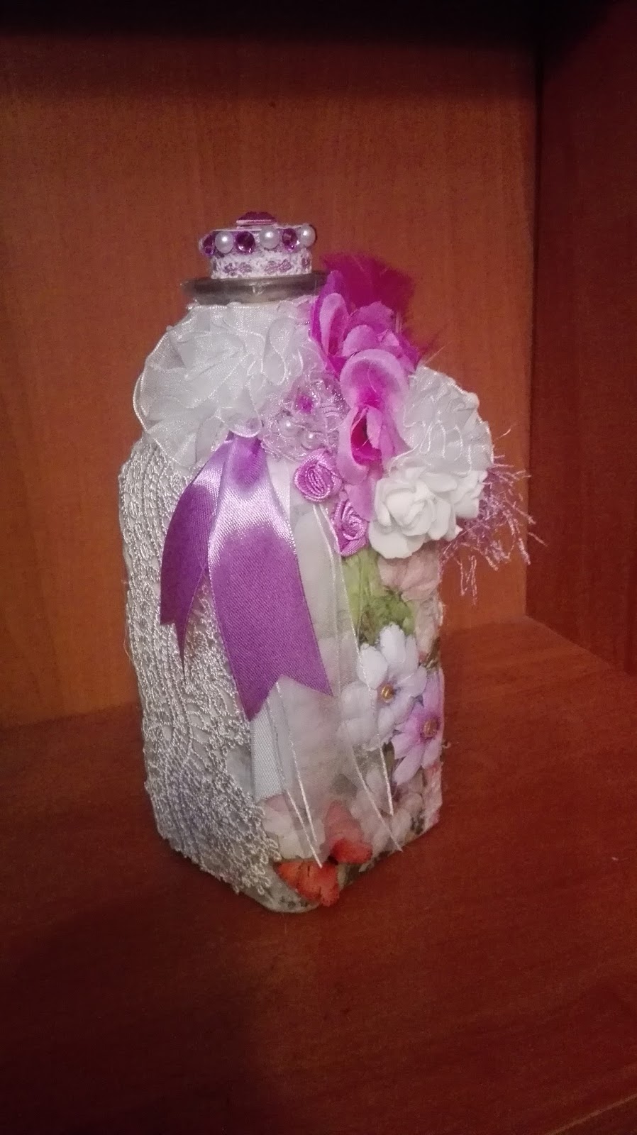 Manualidades Y.C.C: Botella Primavera chic