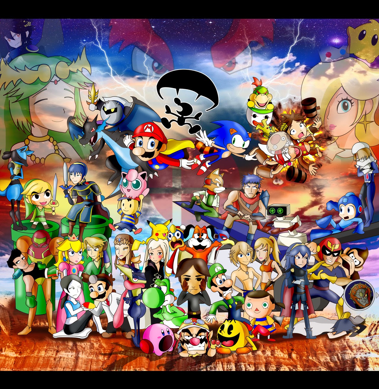 GAMING ROCKS ON: Game Art #70: Super Smash Bros. Gallery