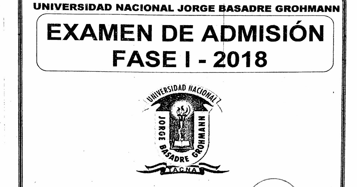 Examen de admisión Fase 01-2018 - TAREA FELIZ