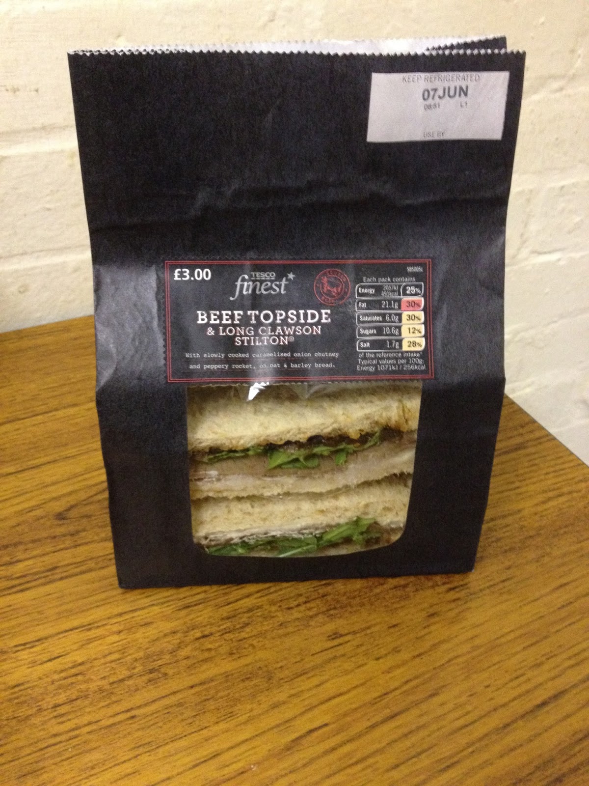 Kit Marsden's Blog: Sandwich review: Tesco Finest* Beef Topside & Long ...