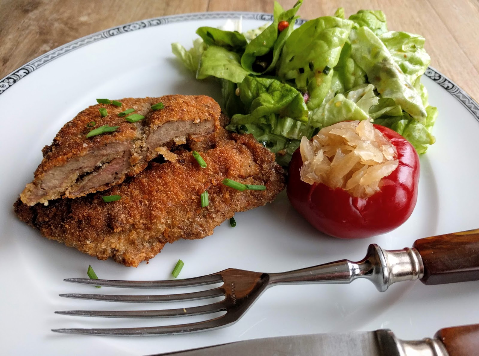 - Panierte Rinderleber