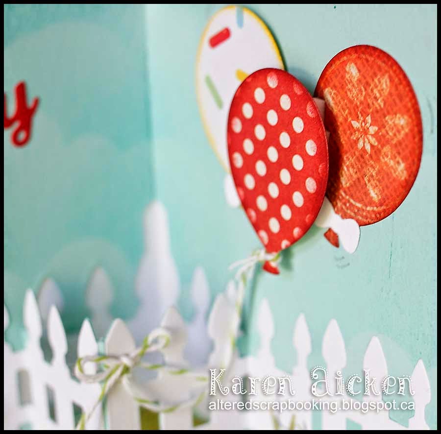 Altered Scrapbooking: Double Fence with Balloons