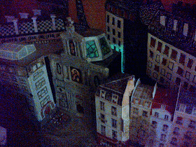 French Model Railway: Lighting HO scale stained glass windows.