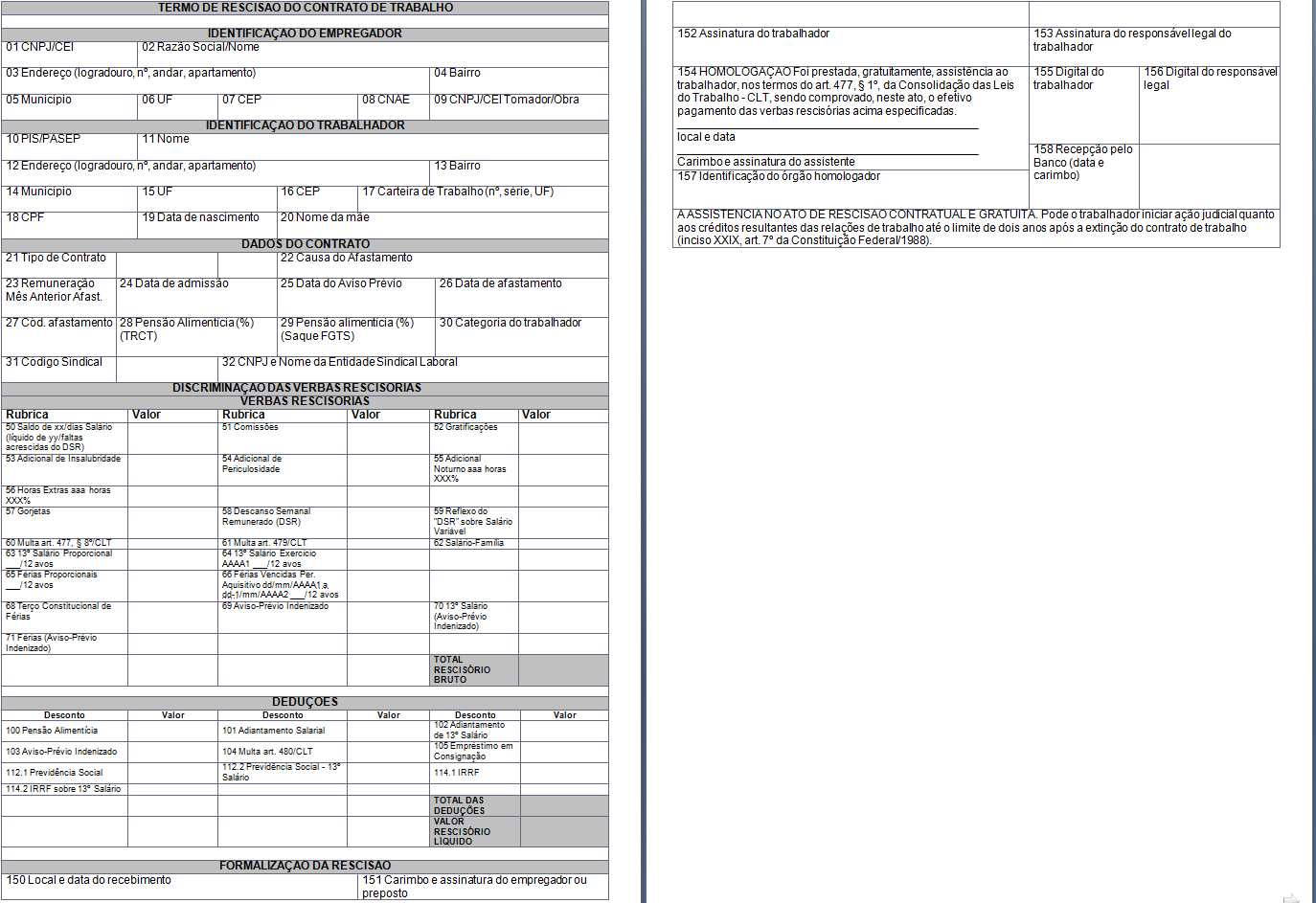 Administração de Pessoal - DP: Modelo - Termo de Rescisão de Contrato ...