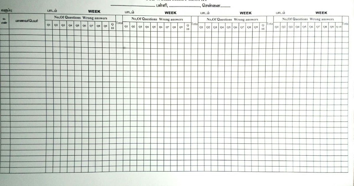 கல்வி உலா ........: CCE worksheet marks entry form