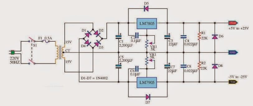 7 Simple 5V Power Supply Circuit Diagrams - Gallery Of Electronic ...