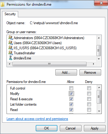 IIS "Access to the path 'C:\inetpub\wwwroot...' is denied."