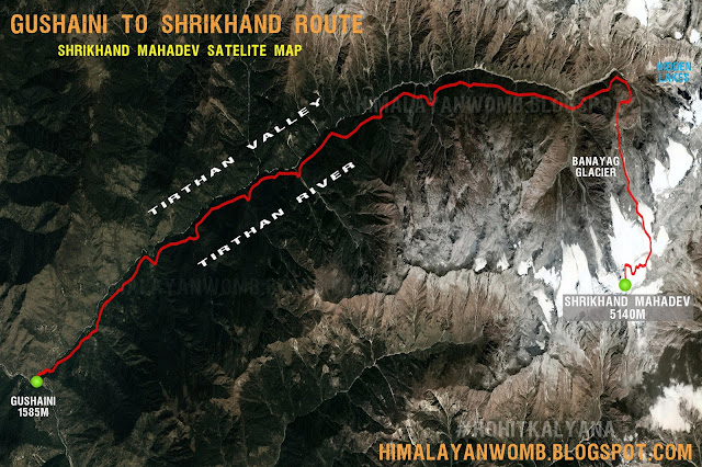 श्रीखंड महादेव पहुंचने के 6 मार्ग (6 ways to reach Shrikhand Mahadev)