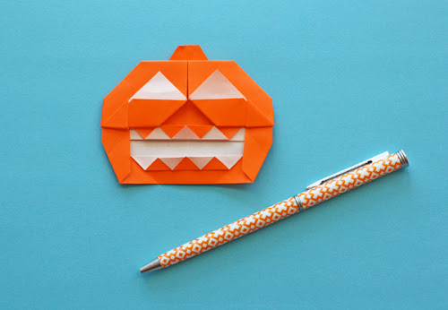 Origami jack-o-lantern | How About Orange