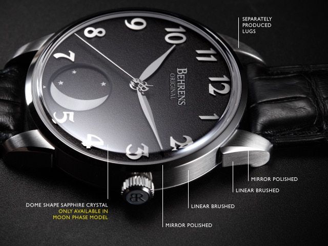 月が美しい機械式ムーンフェイズ腕時計、BEHRENS ORIGINALの「MOON PHASE」