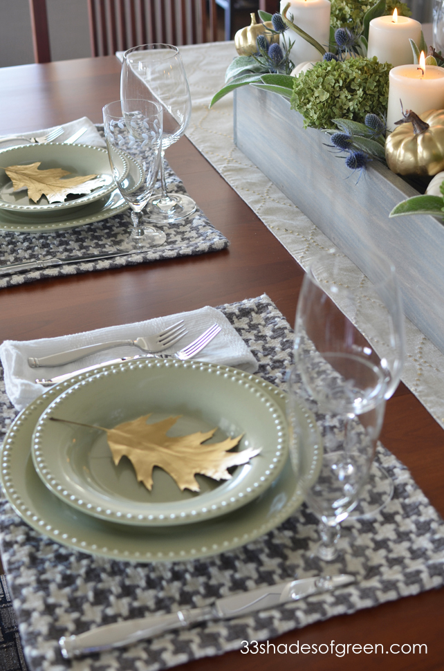 33 Shades of Green: Fall Decorating - DIY Tablescape