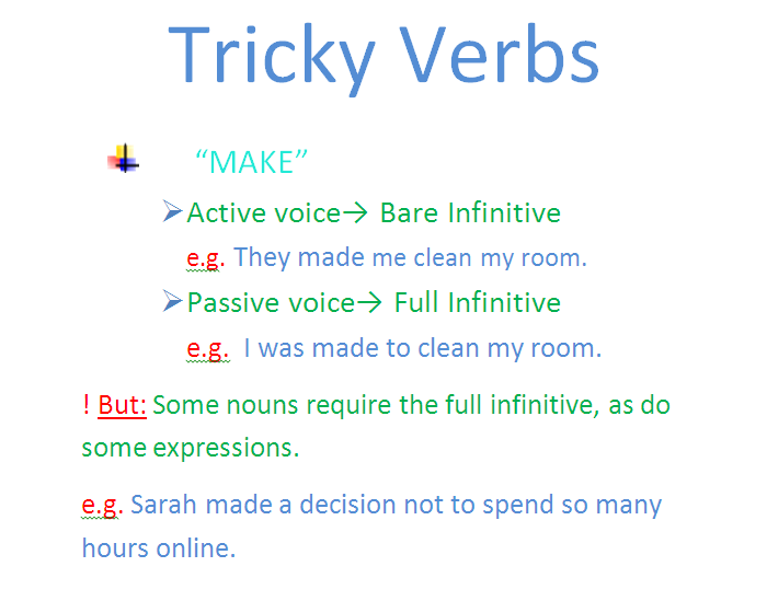 Achieving Proficiency: ~TRICKY/VEXING VERBS~