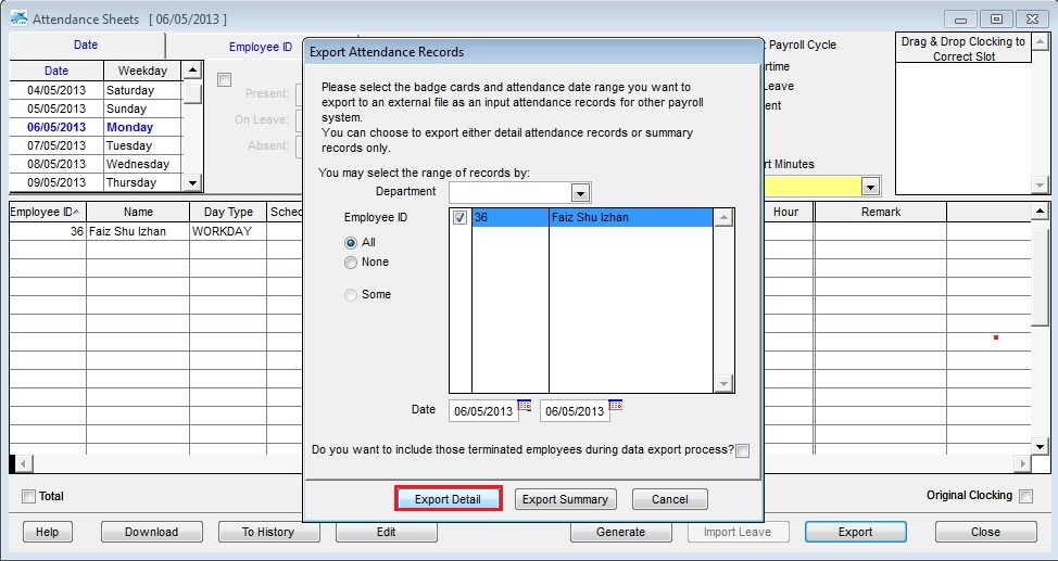 Exporting Data from Attendance Sheet into CSV Format in TCMS V2 ...