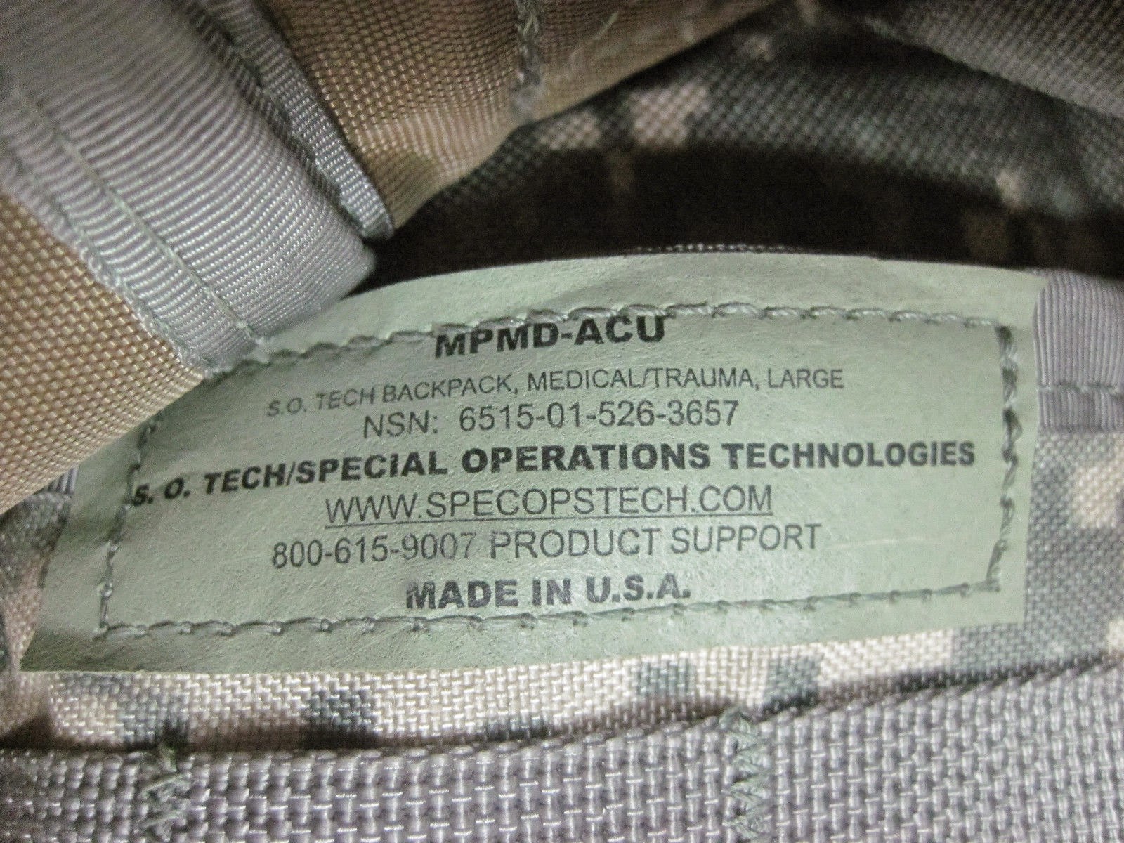 Webbingbabel: S.O.TECH Backpack Medical / Trauma MPMD ACU