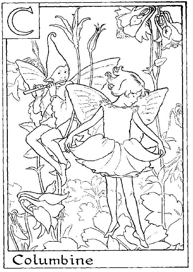 Flower Fairy Coloring Pages - Flower Coloring Page