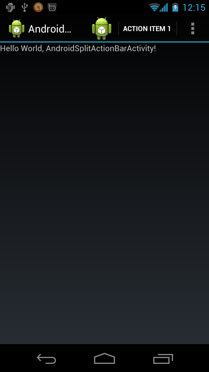 Android Er Split Action Bar For Android 4