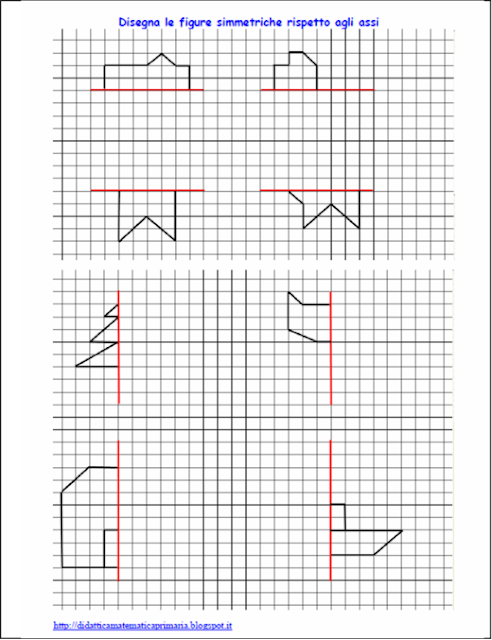 didattica matematica scuola primaria: La simmetria - classe quarta