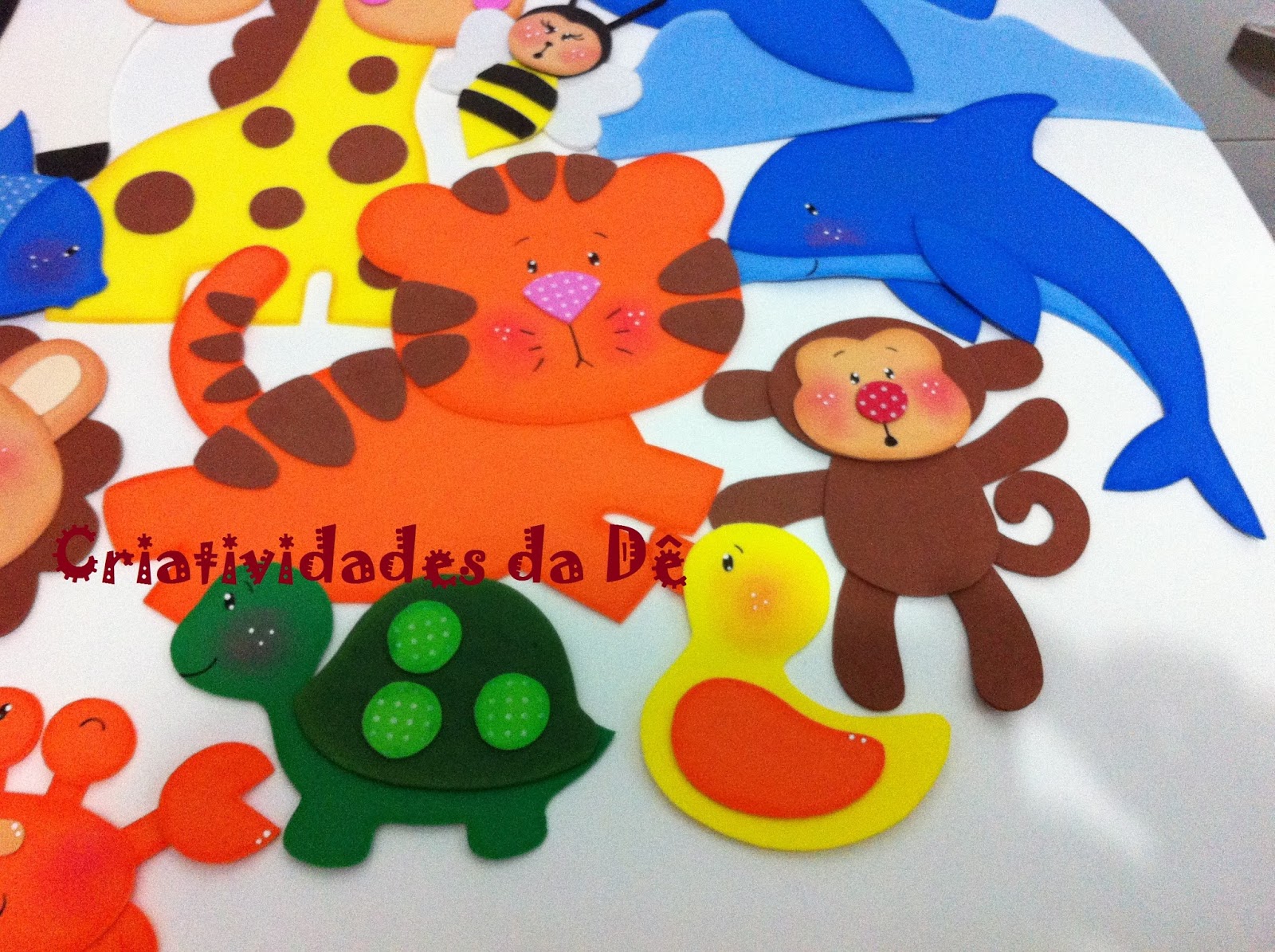 Criatividades da Dê: Apliques Animais em EVA