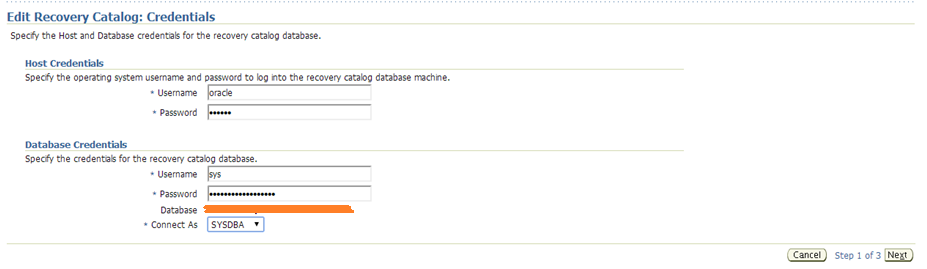 Step Into Oracle DBA ( SID ): Recovery Catalog update gives Error - java.sql.SQLException: ORA ...