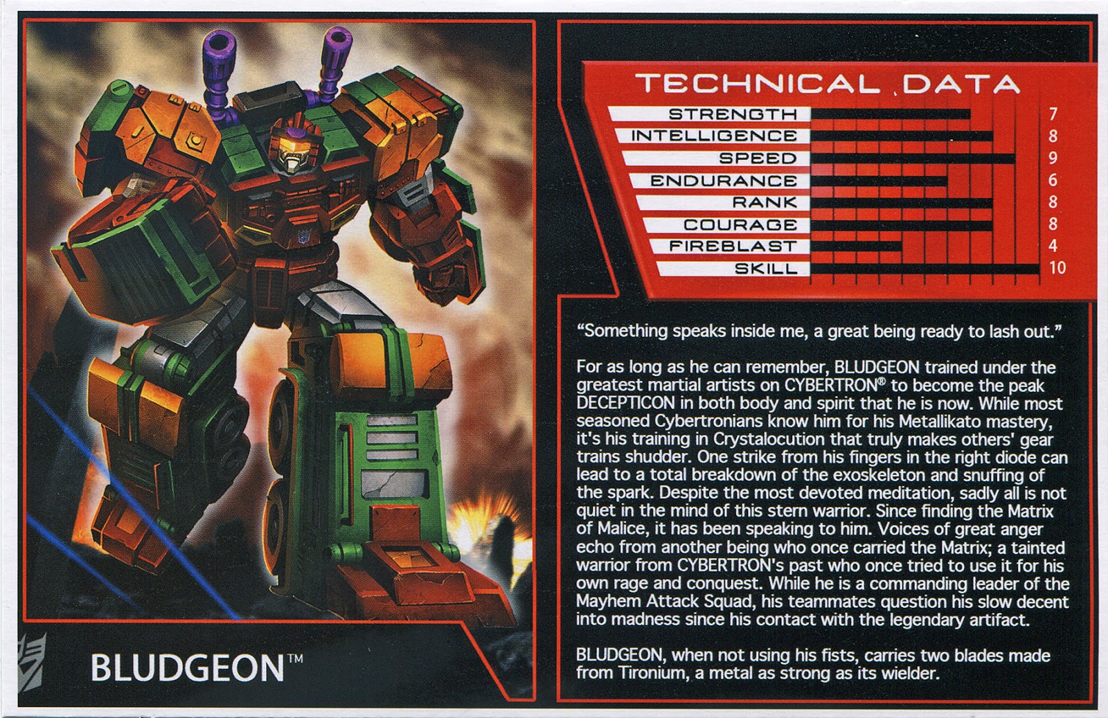Transformers Bio Card Database: Subscription Service