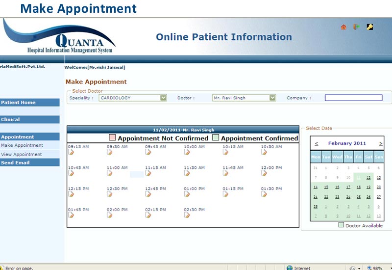 Web Based Hospital Information System | Healthcare software