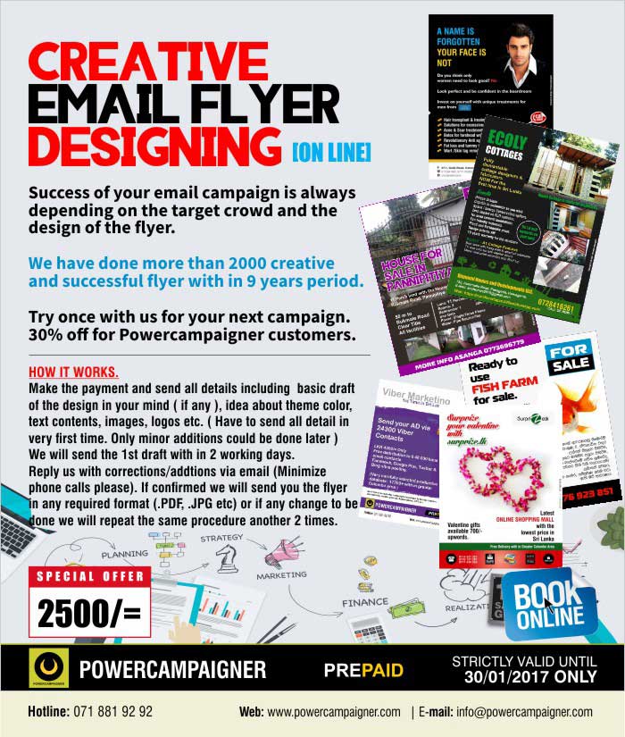 Creative Email Flyer Designing (On-Line) | Powercampaigner - Email ...