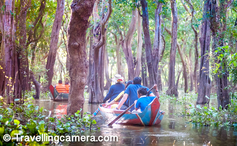 Tonle Sap Boat Tour || Boating through the flooded Mangrove Forests