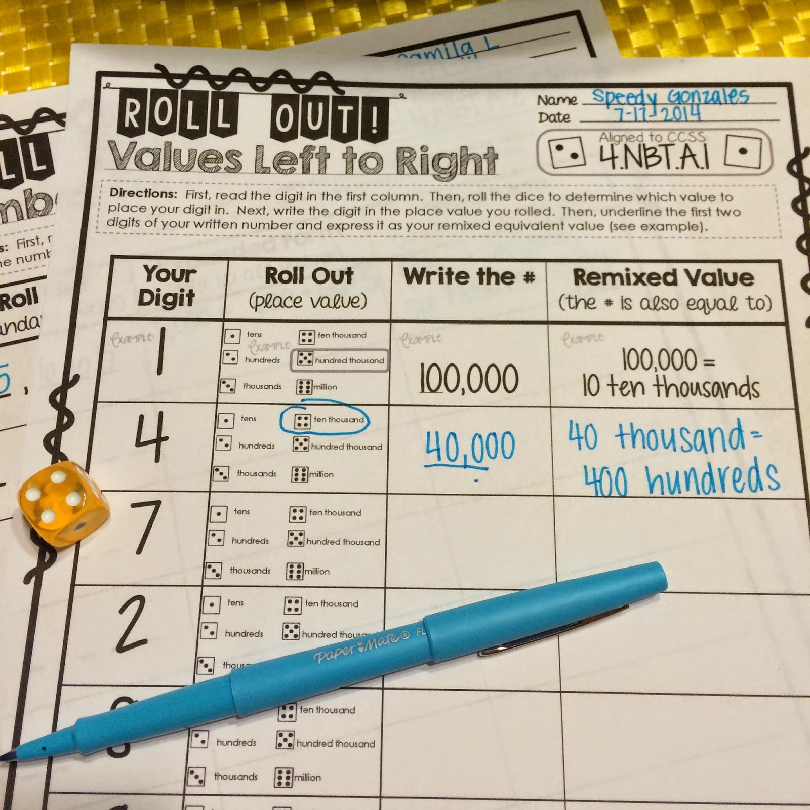 forkin4th: PIN IT TO WIN IT - Fourth Grade Dice Games [ALL common core ...